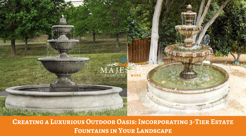 Luxurious 3-Tier Estate Fountain Oasis - Majestic Fountains and More