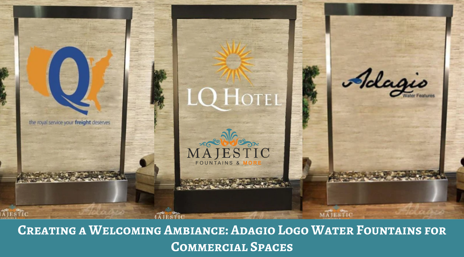Adagio Logo Water Fountains Ambiance - Majestic Fountains and More