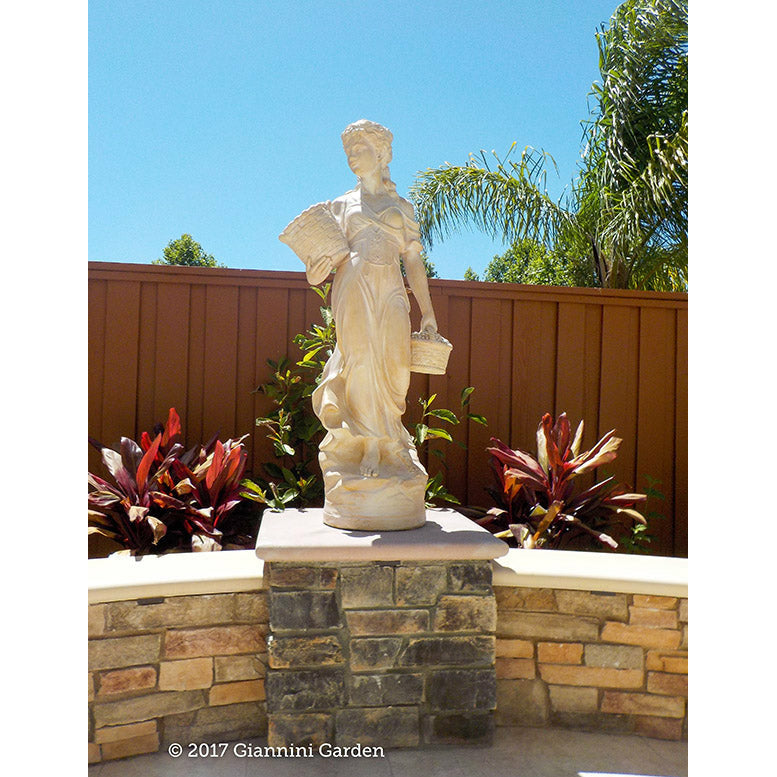 Tuscan Country Girl Statue - 8105 — Majestic Fountains and More