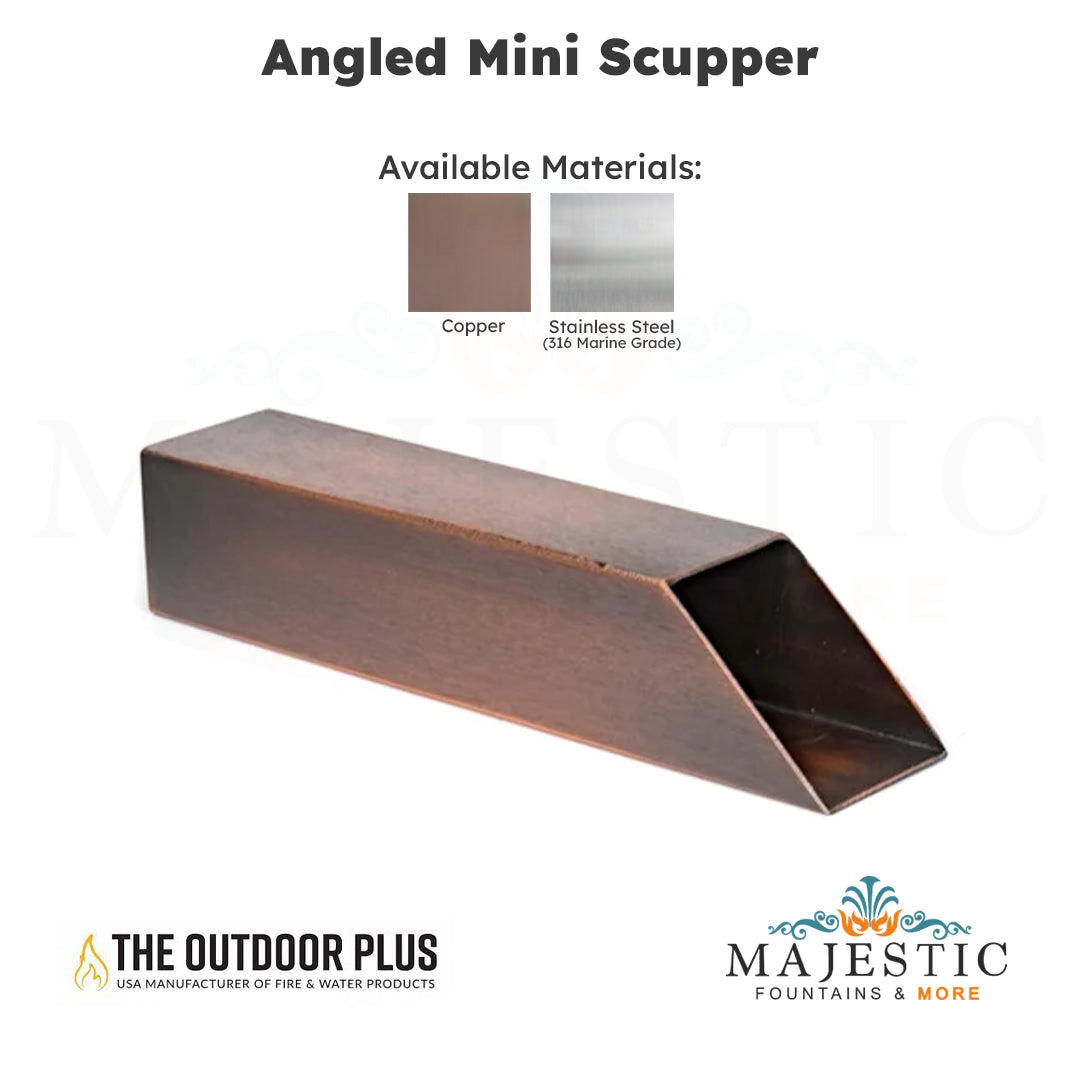 Angled Mini Scupper by The Outdoor Plus — Majestic Fountains and More