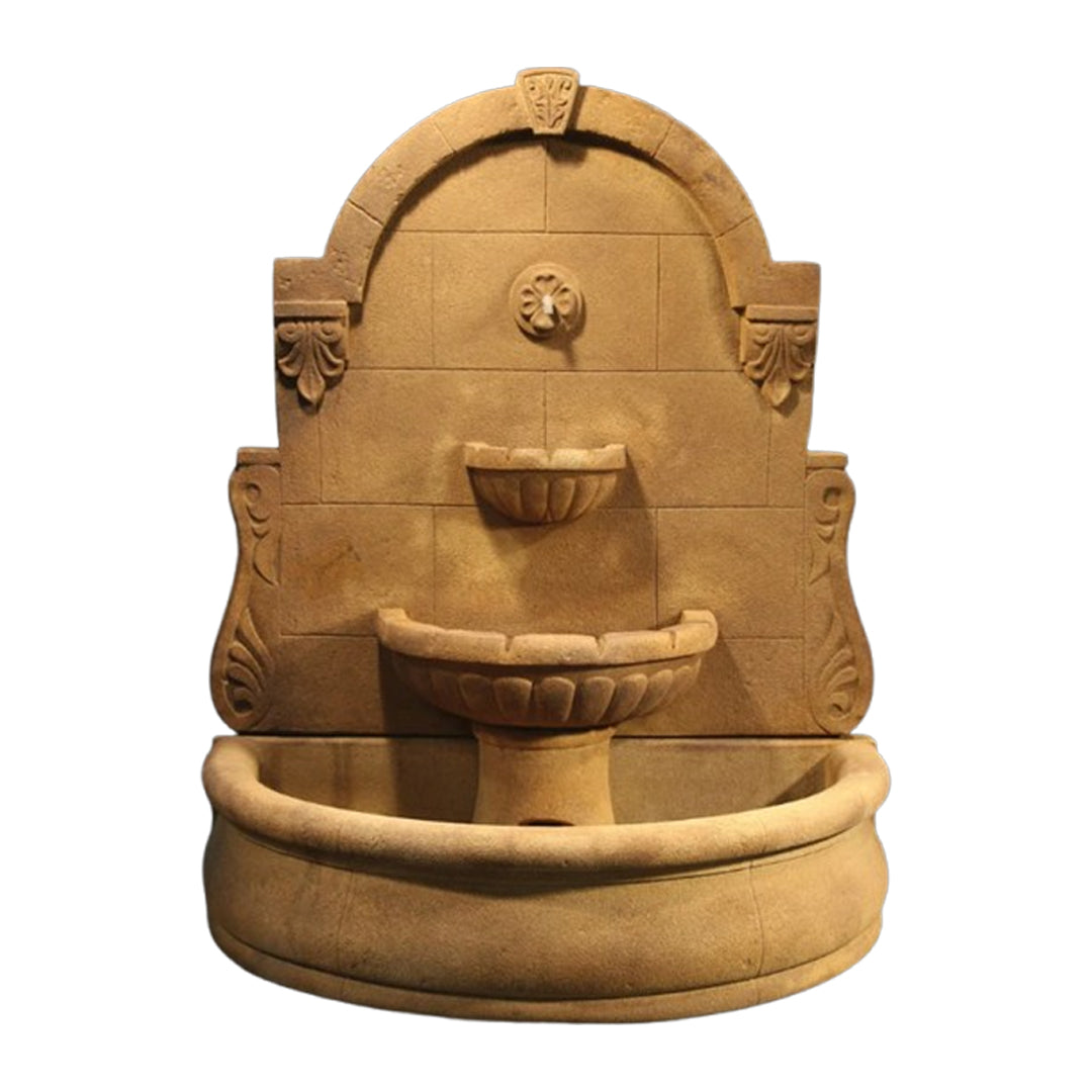 Bavarian Wall Fountain in Cast Stone - Fiore Stone LG139-FW & LG139-FW ...