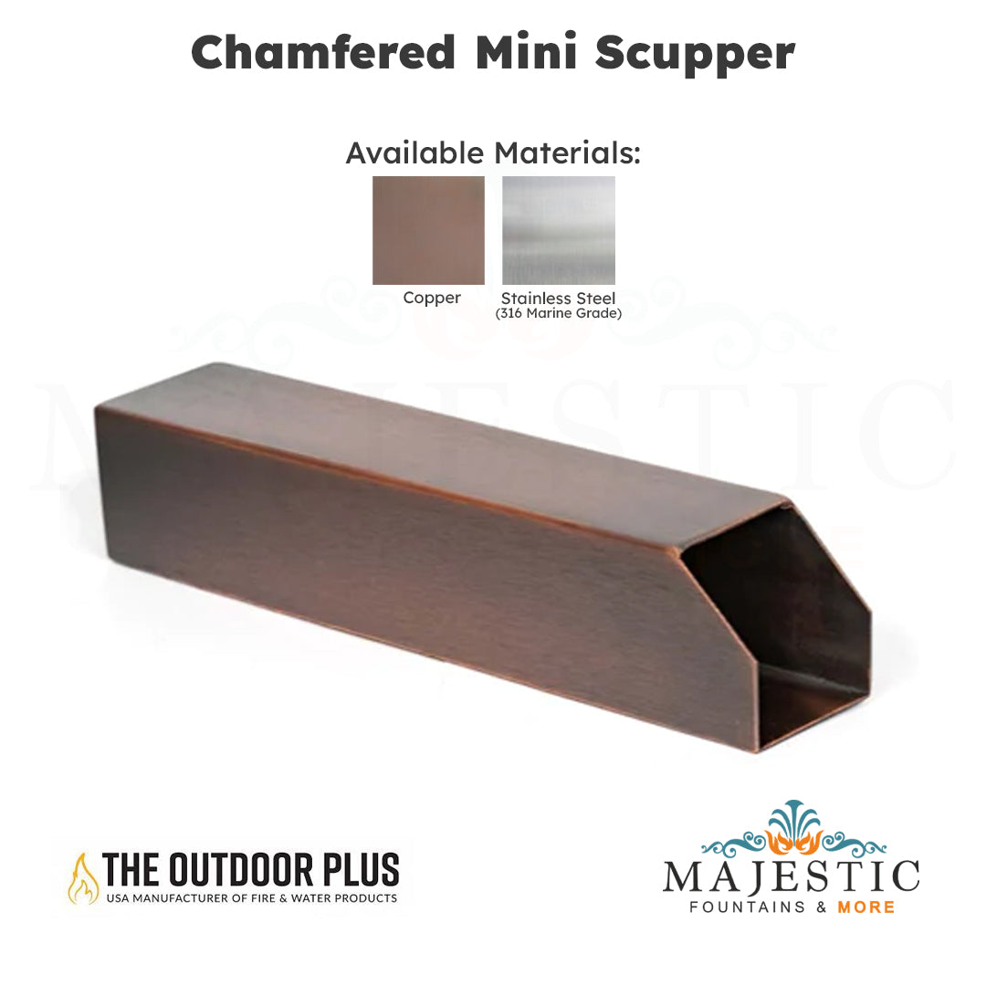 Chamfered Mini Scupper by The Outdoor Plus - Majestic Fountains and More