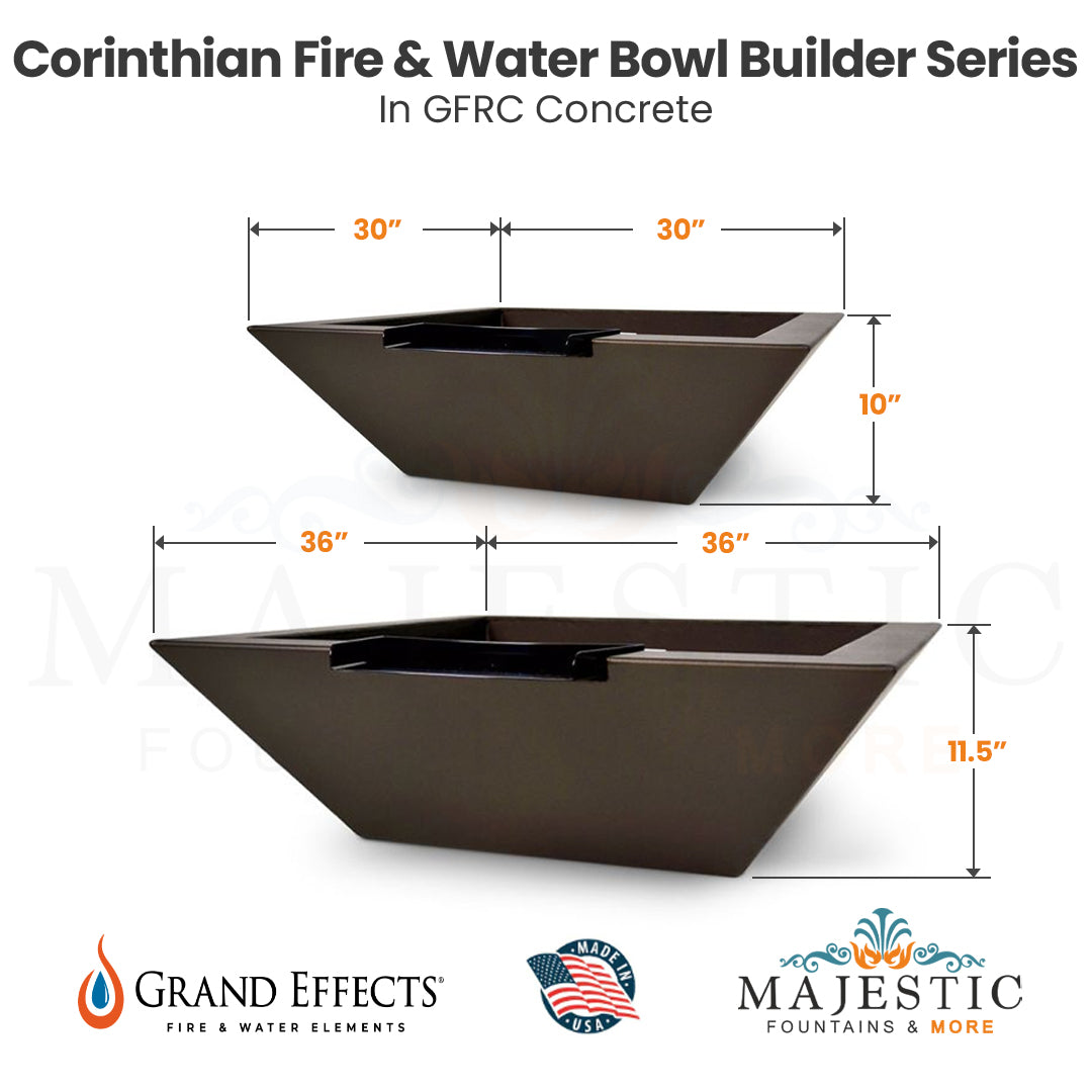 Corinthian Fire & Water Bowl Builder Series in GFRC by Grand Effects ...
