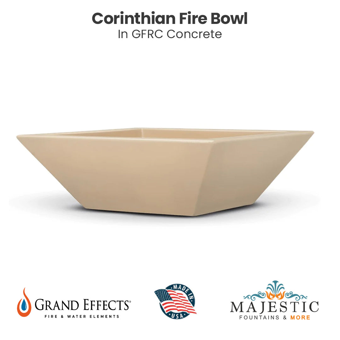 Corinthian Fire Bowl in GFRC by Grand Effects - Majestic Fountains and More
