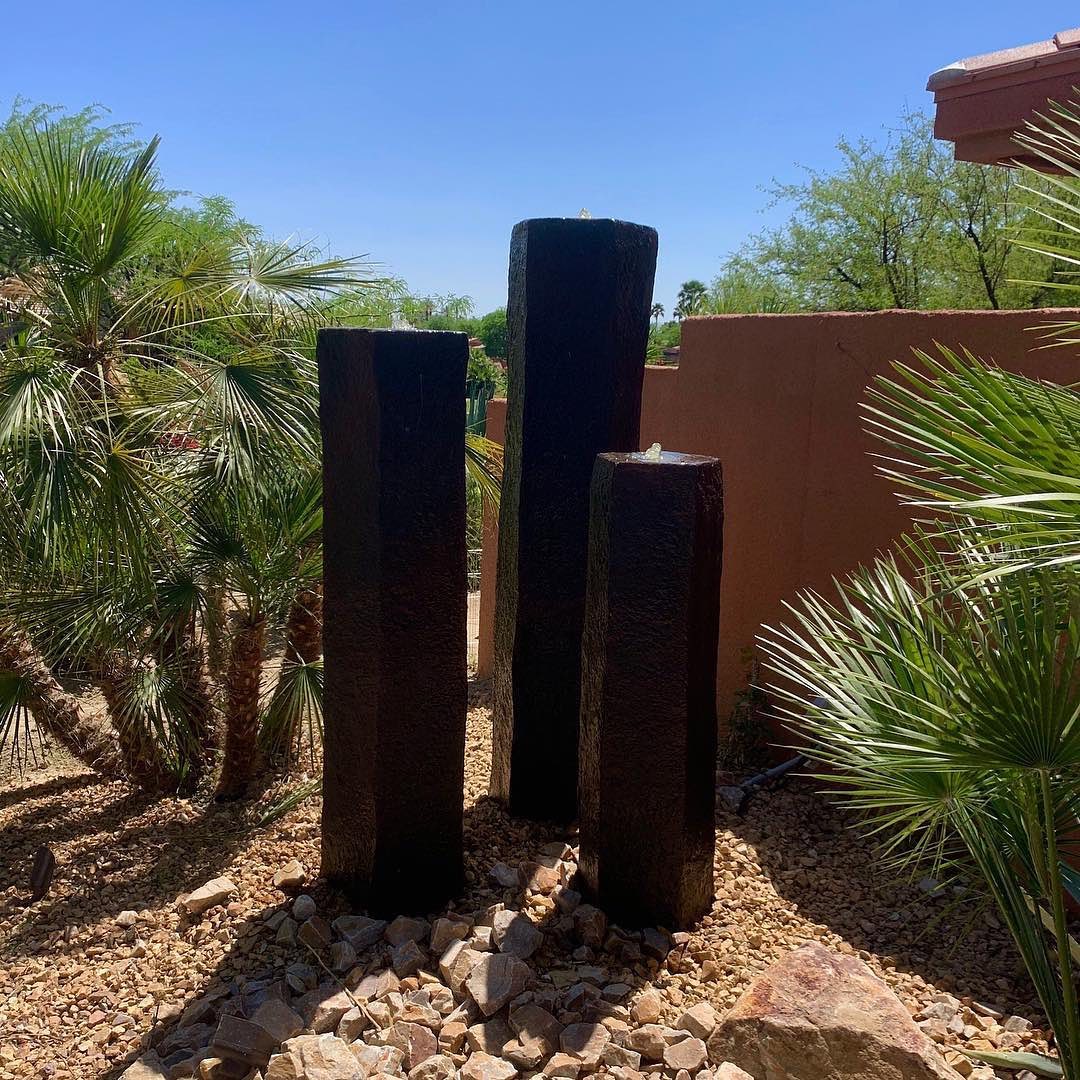 Polished Top Basalt Column Fountain Kit — Majestic Fountains and More