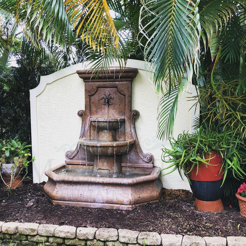 Grande Volute Wall Fountain in Cast Stone - Fiore Stone 2084-FW ...