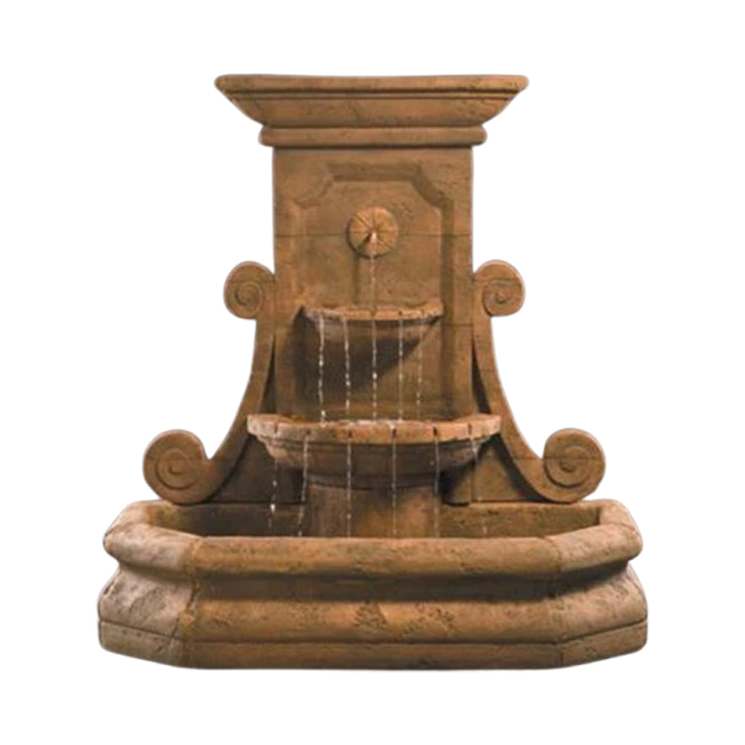 Grande Volute Wall Fountain in Cast Stone - Fiore Stone 2084-FW ...