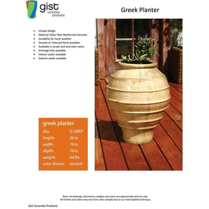 Greek Planter in GFRC by GIST G-GREP — Majestic Fountains and More