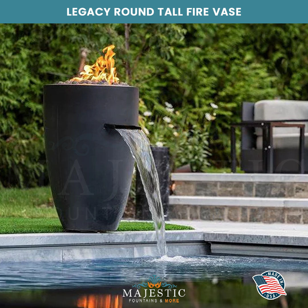 Legacy Round Tall Fire & Water Vase in GFRC Concrete by Archpot ...