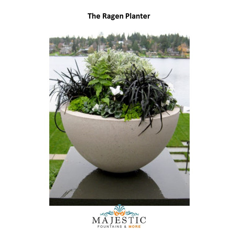 Ragen Planter in Dry Cast Sandstone — Majestic Fountains and More