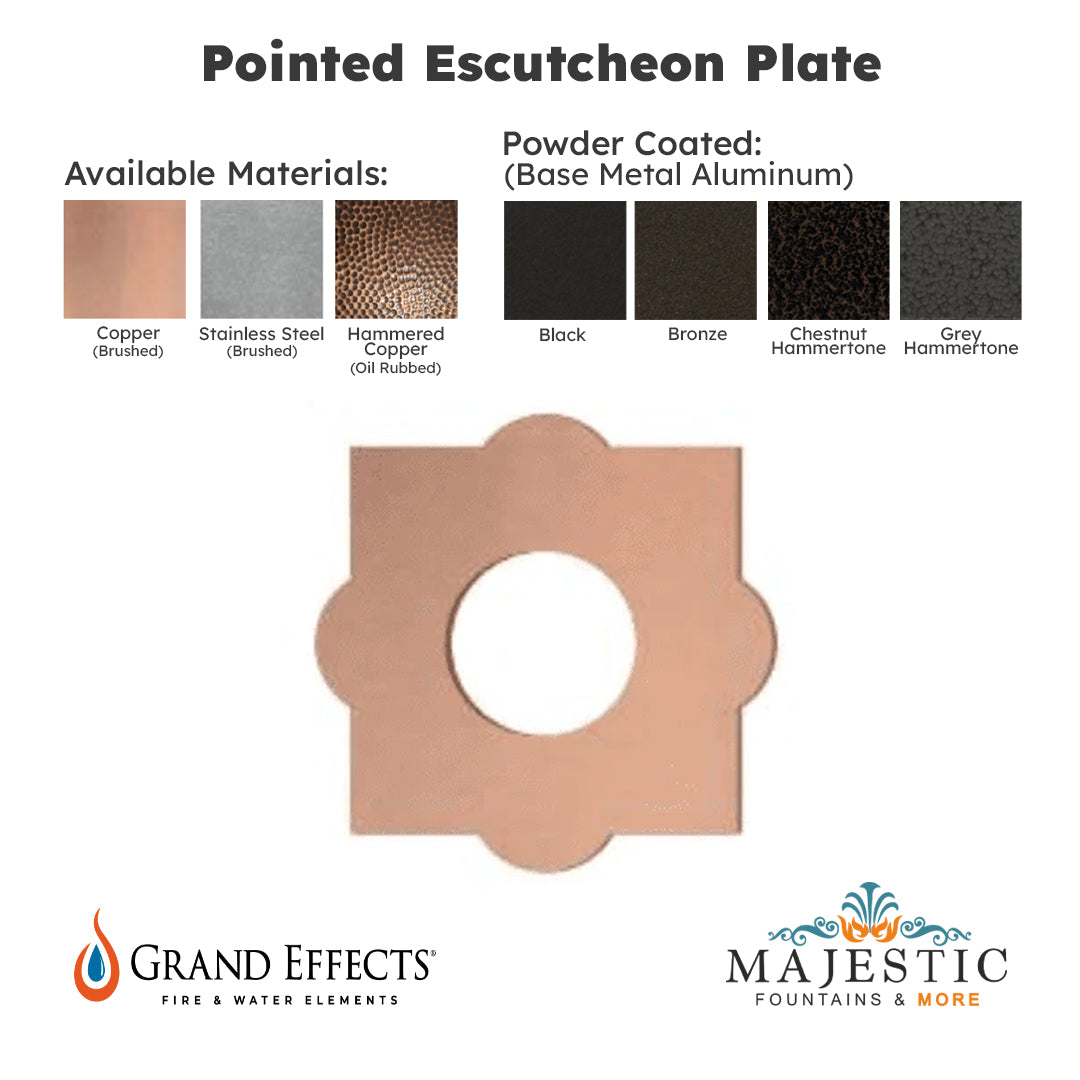 Pointed Escutcheon Plate for Cannon and Tunnel Scuppers by Grand Effec ...
