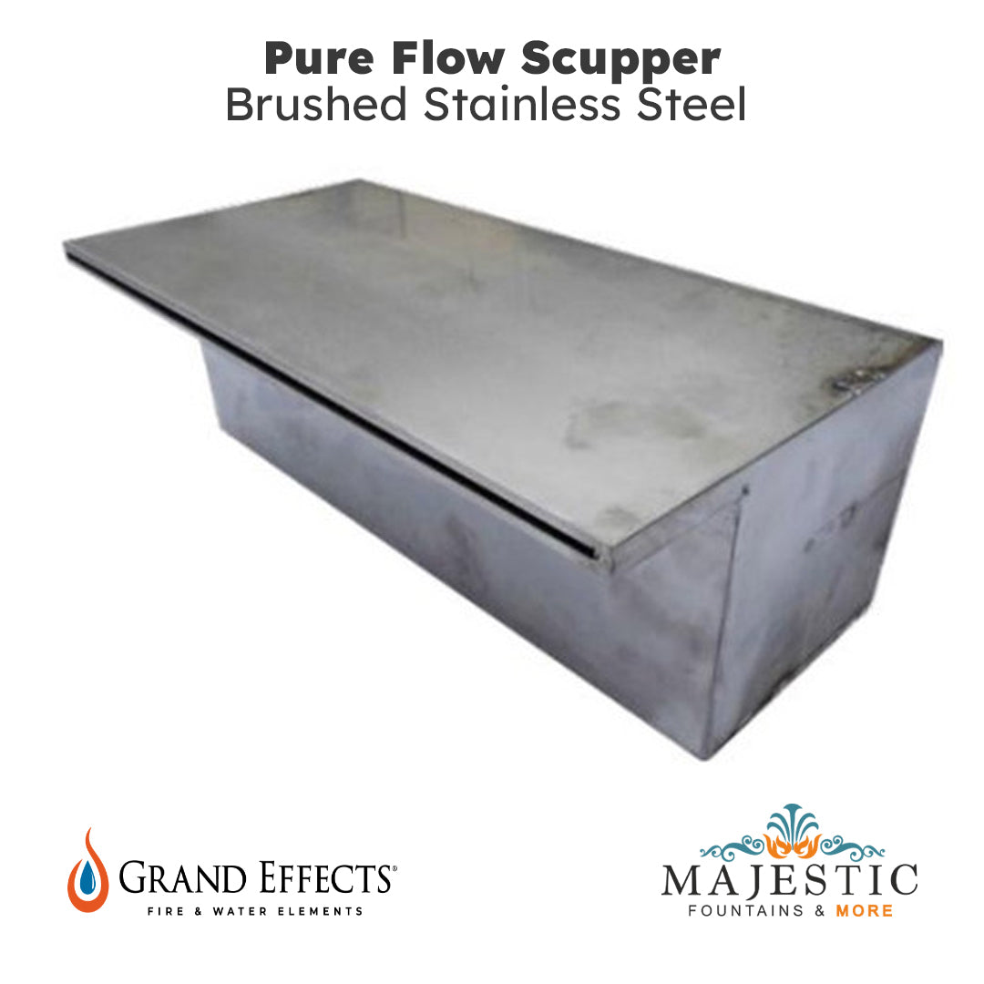 Pure Flow Scupper in Stainless Steel by Grand Effects - Majestic ...