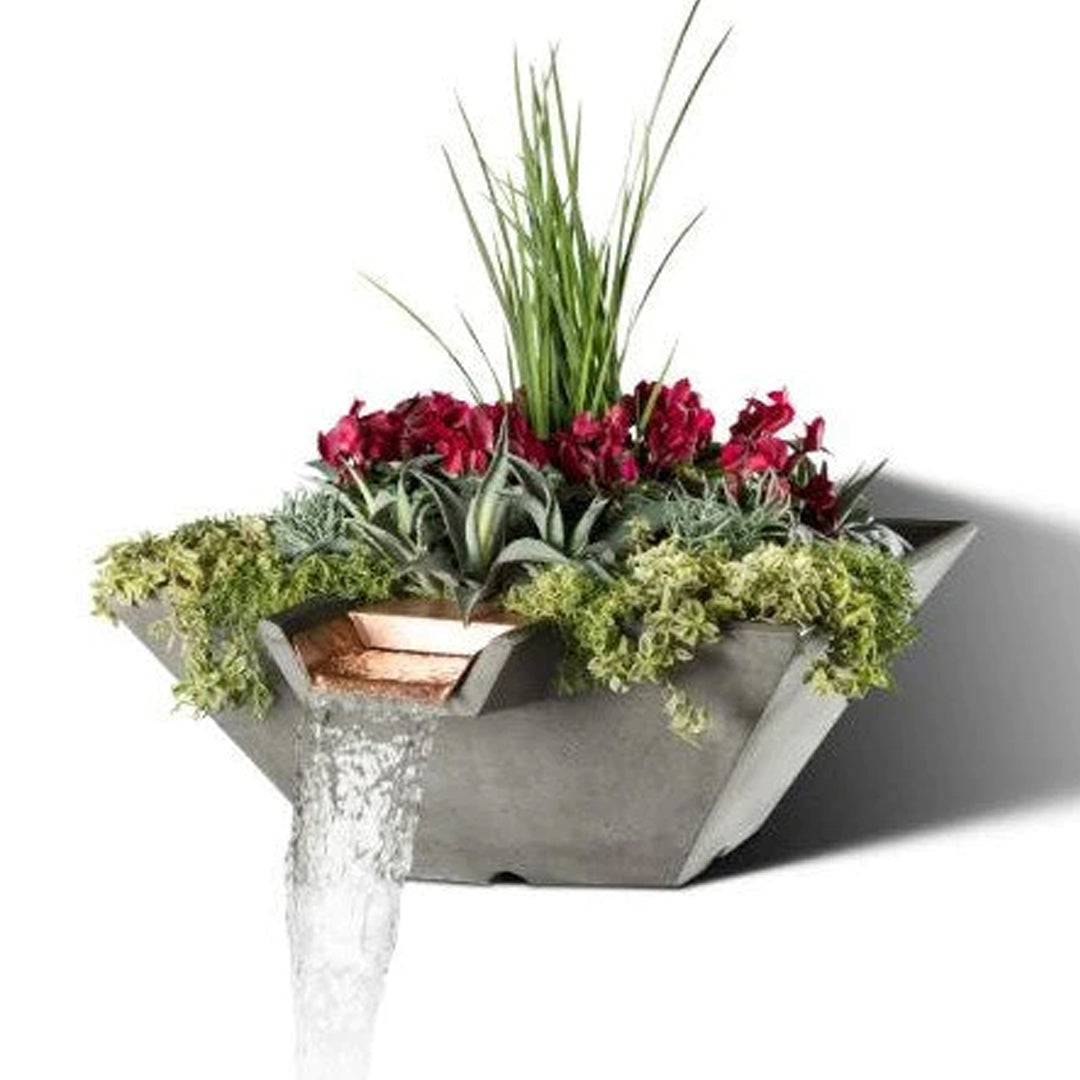Slick Rock Cascade Square Planter & Water Bowl - Majestic Fountains and ...