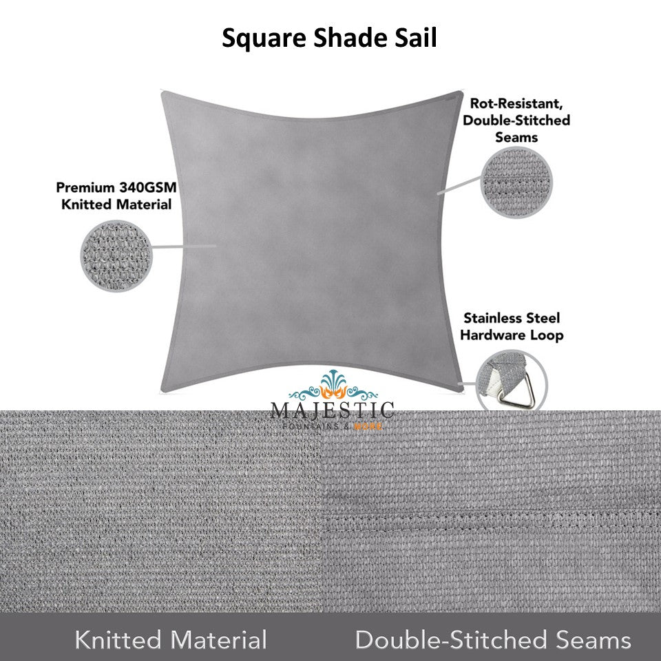 Square Shade Sail - Majestic Fountains and More