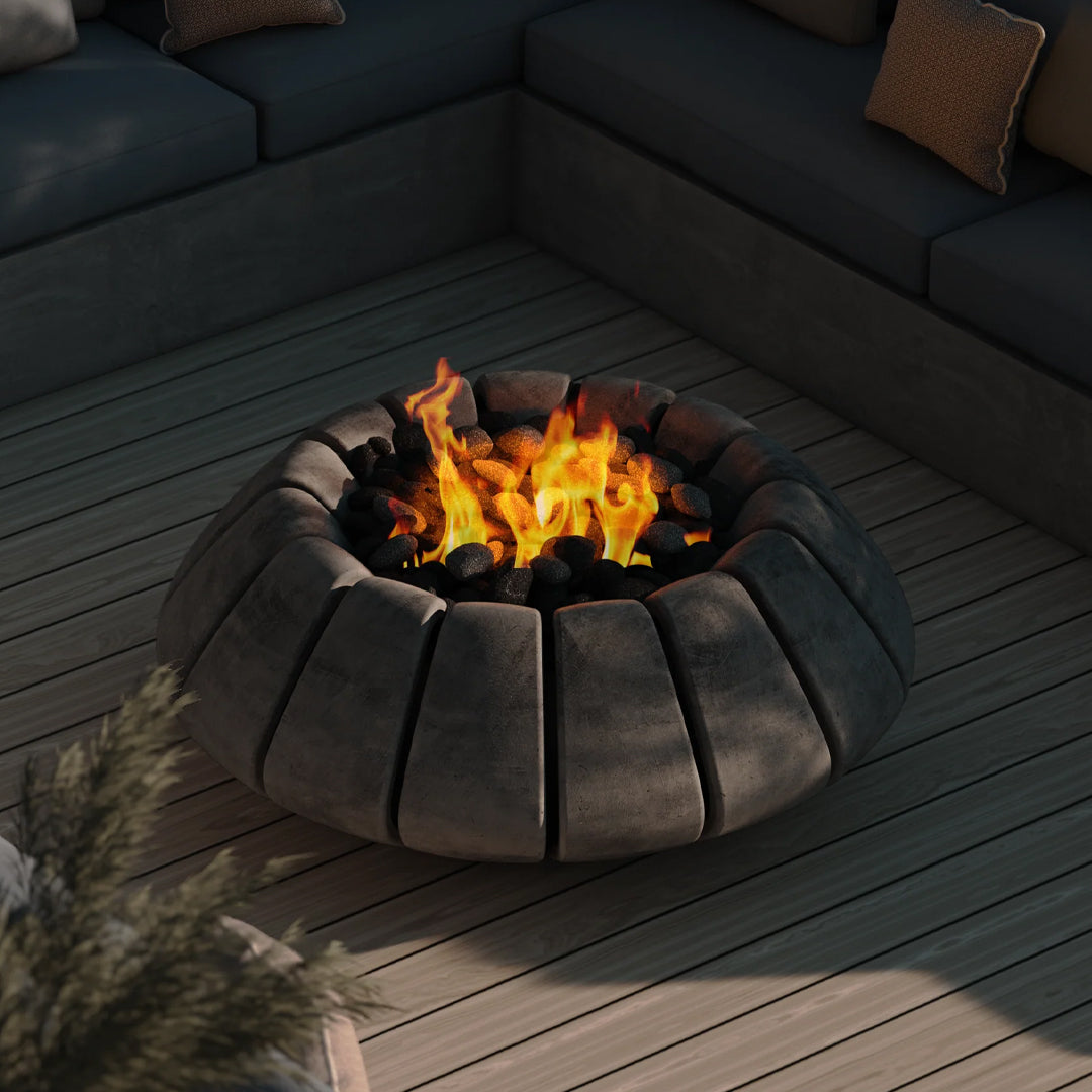 Sunflower Fire Pit PH-725 in GFRC Concrete by Prism Hardscapes + Free ...