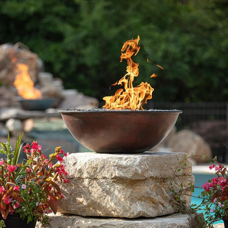 QUICKSHIP Tempe Fire Bowl in Hammered Copper by HPC — Majestic ...