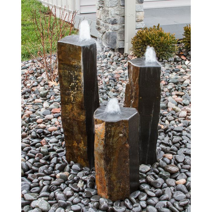 Basalt Column - Polished Tops & 1 Side - Complete Fountain Kit ...