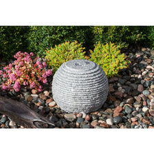 Medium Ribbed Sphere - Granite Fountain Kit — Majestic Fountains and More