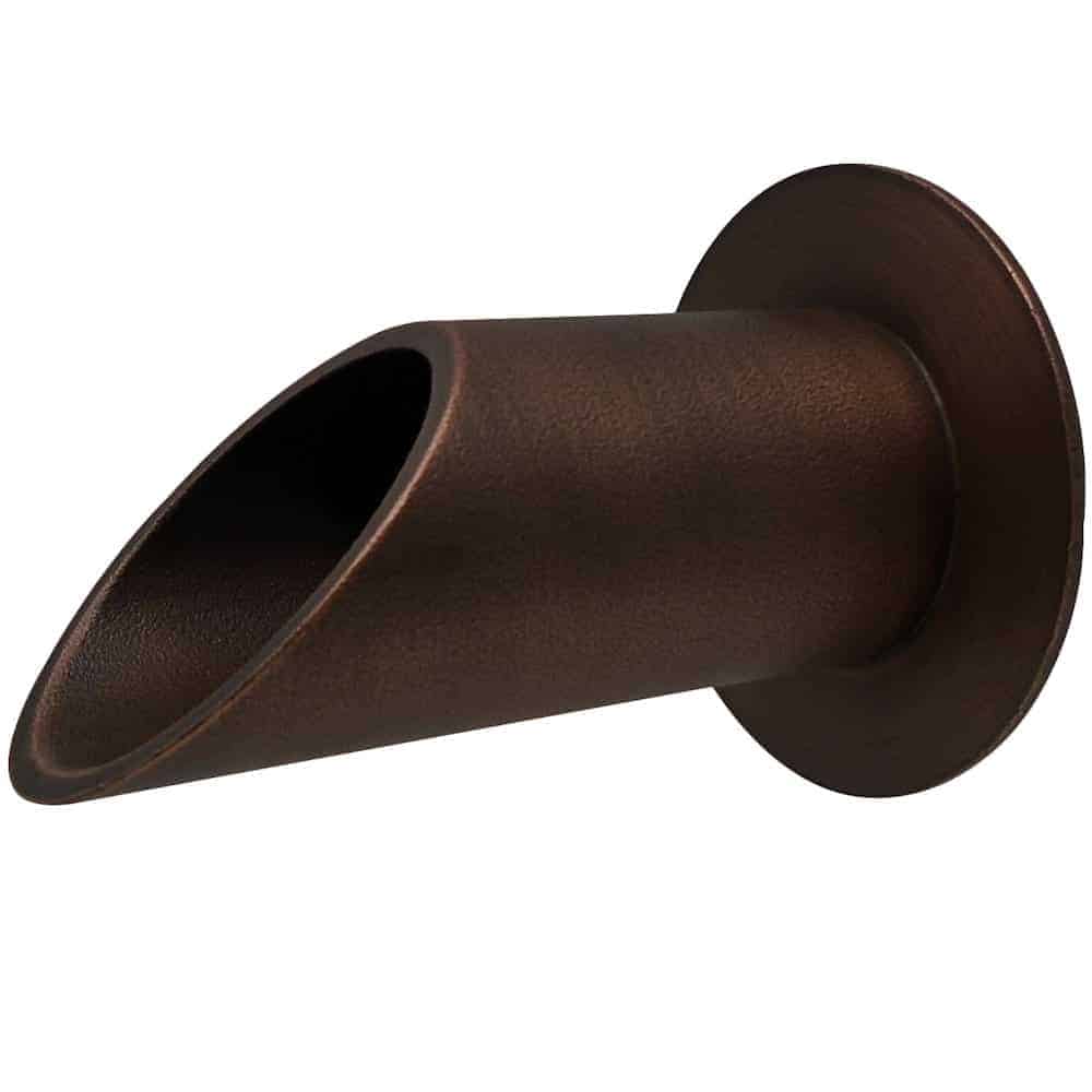 Deco Wall Scupper with Round Backplate – 2.0" - Majestic Fountains and More