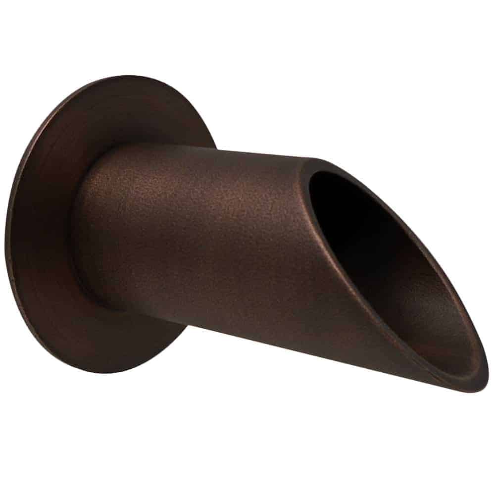 Deco Wall Scupper with Round Backplate – 2.0" - Majestic Fountains and More