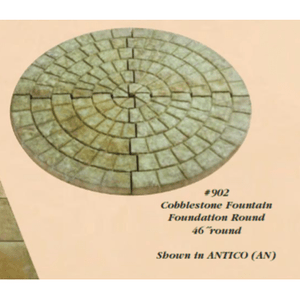 Cobblestone Fountain and Statue Foundation - 46 inch Round — Majestic ...
