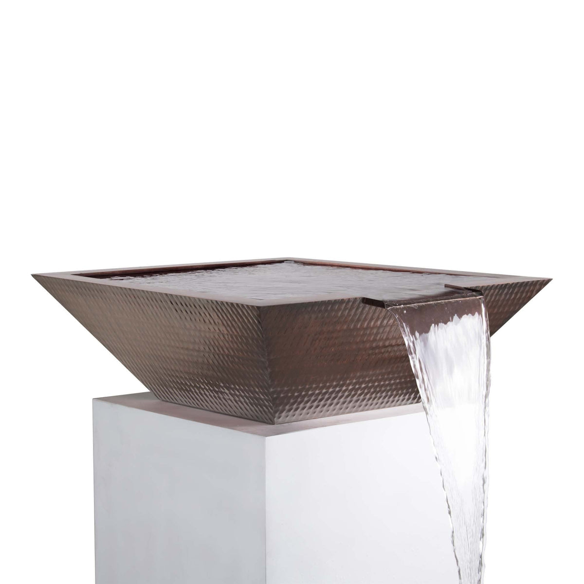 The Outdoor Plus Maya Water Bowl in Copper - Majestic Fountains and More