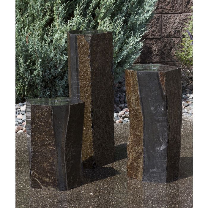Basalt Column - Polished Top and 3 Sides - Complete Fountain Kit ...