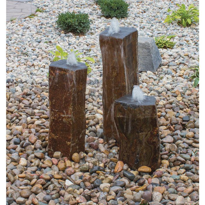 Basalt Column - Polished Tops - Complete Fountain Kit — Majestic ...