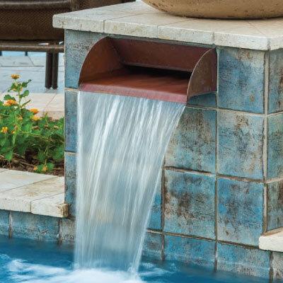 Smooth Flow Radius Scupper by Grand Effects - Majestic Fountains and More